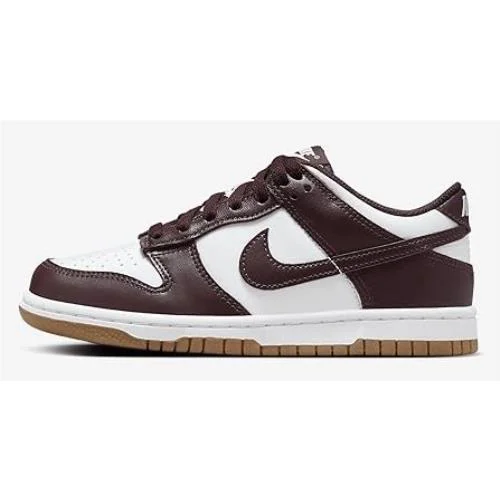 Big Kid`s Nike Dunk Low BG White/burgundy Crush HJ9282 100 | SporTipTop